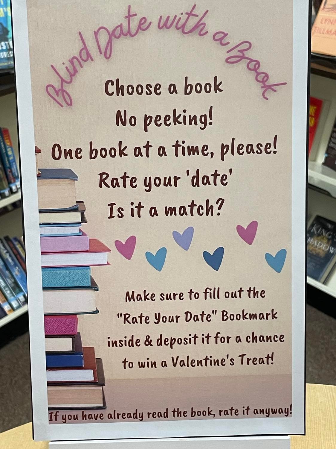 “Blind Date with a Book” Book Review Sweepstakes – Shamokin-Coal ...