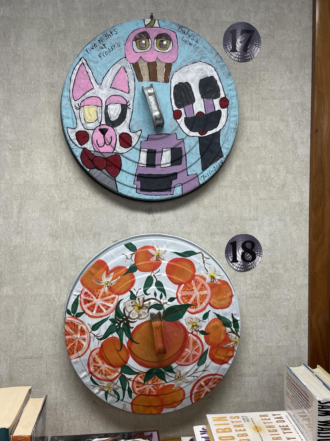 Trash Can Lid Art on Display – Shamokin-Coal Township Public Library